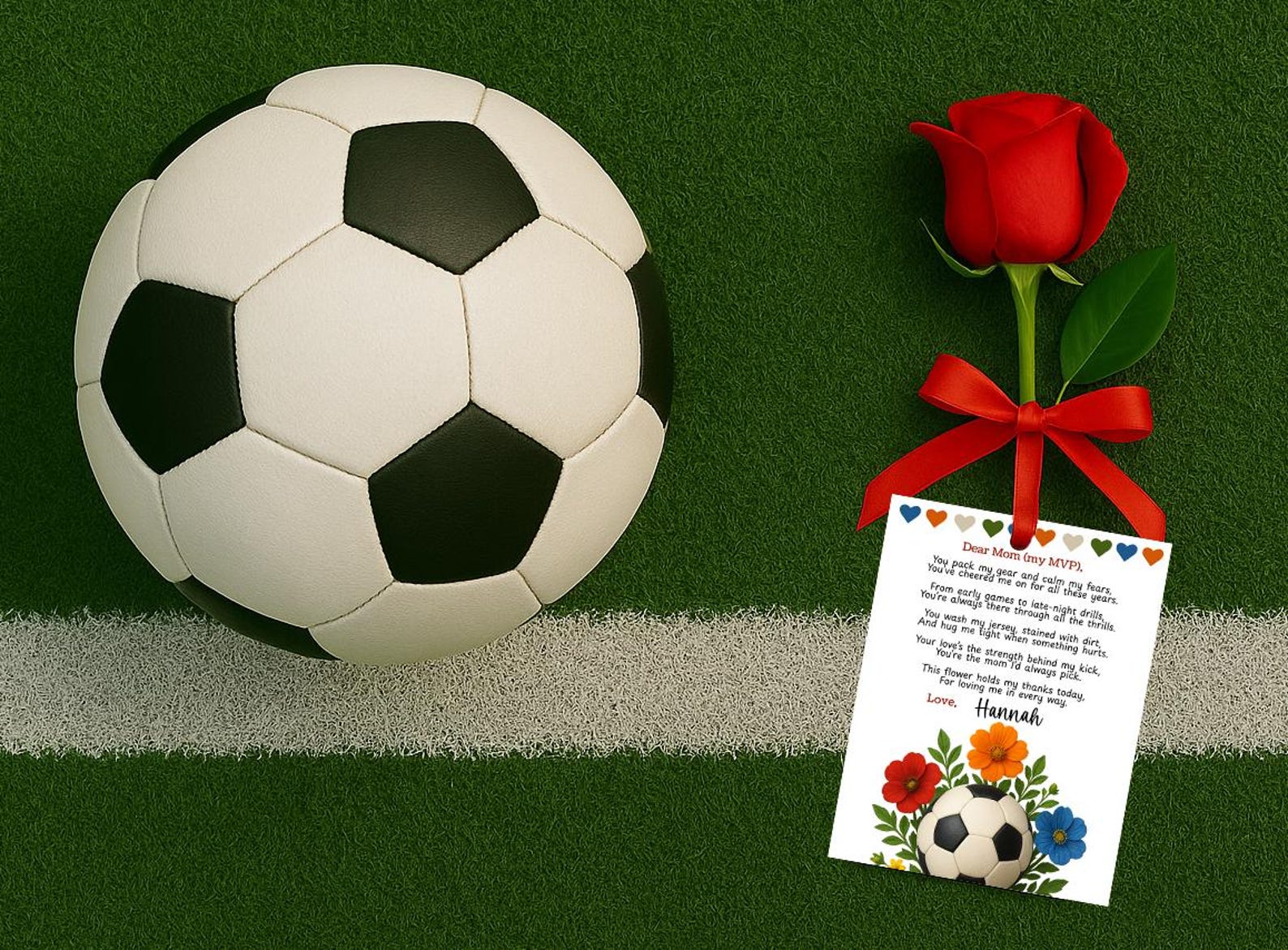 Soccer Mom Thank You Poem From Player Kid PRINTABLE, Mothers Day Gift ...