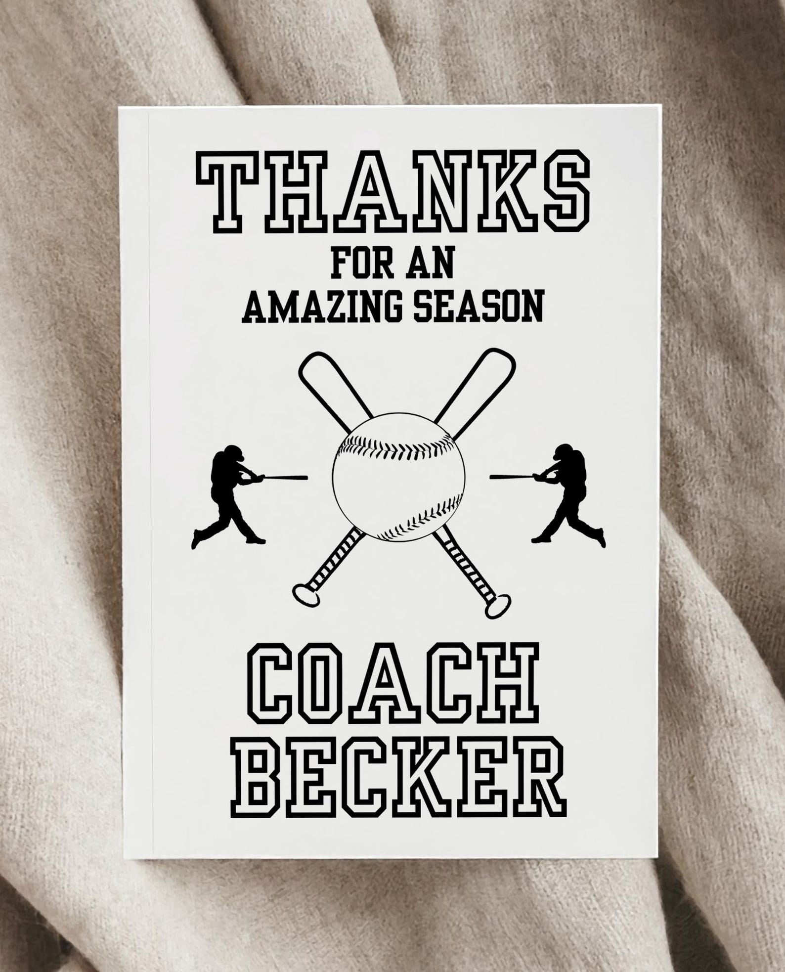 Merci Coach Card à colorier à imprimer | PERSONNALISÉE Merci carte d ...