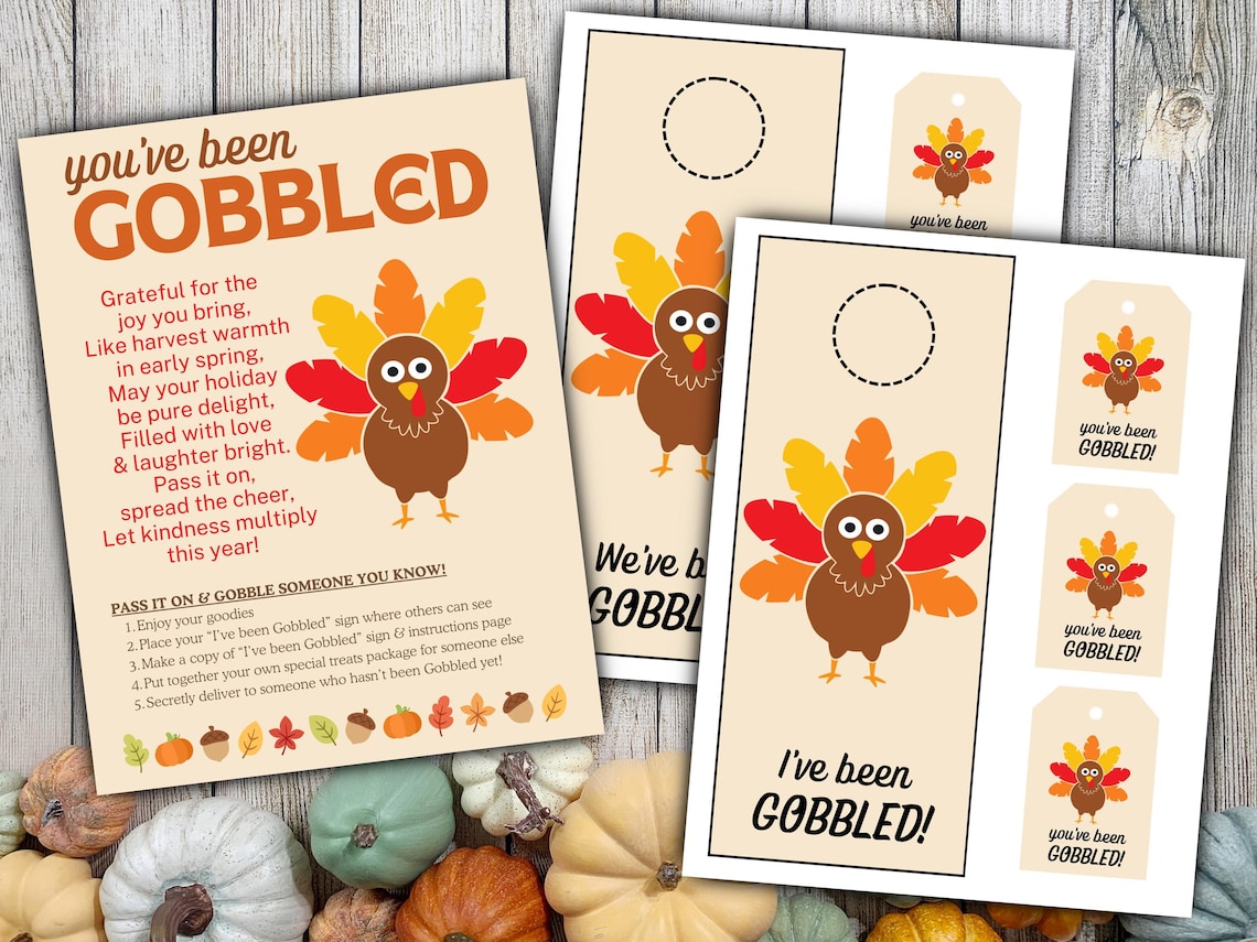 You've Been Gobbled Printable Kit Neighborhood Goodie Basket ...