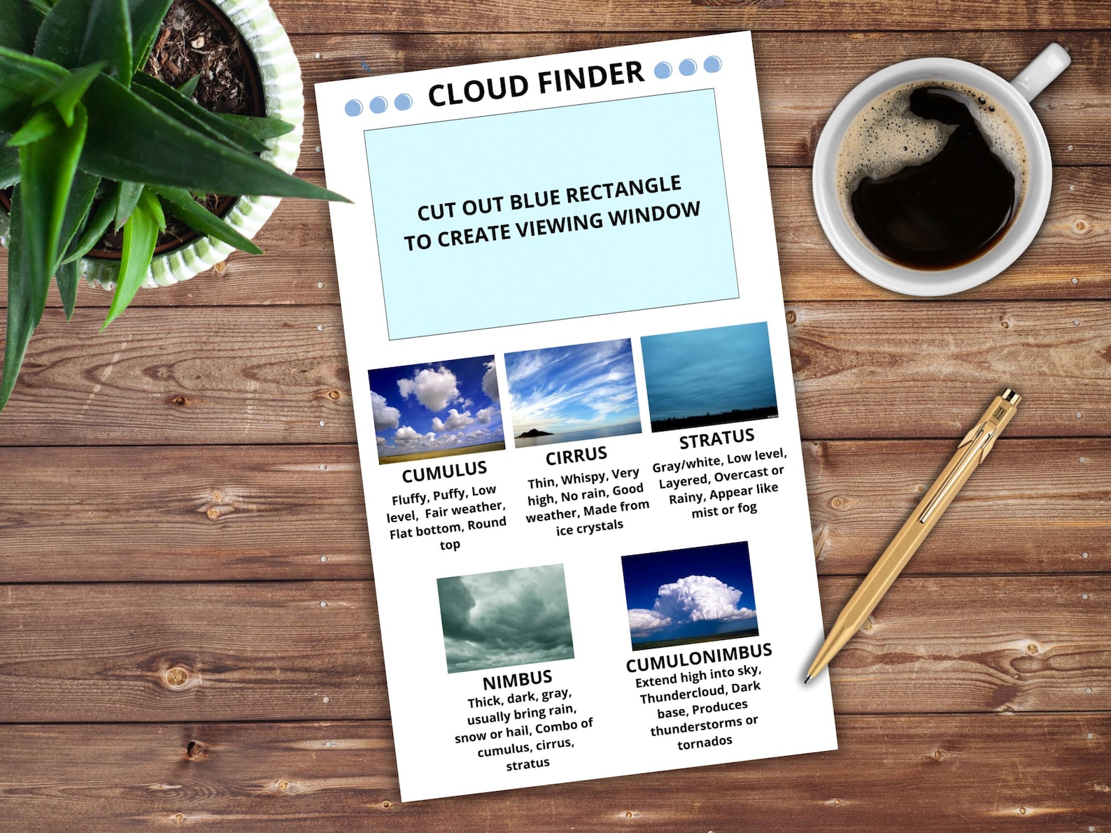 Cloud Identification Viewer Identifier Hunt Printable Finder Cloud Type ...