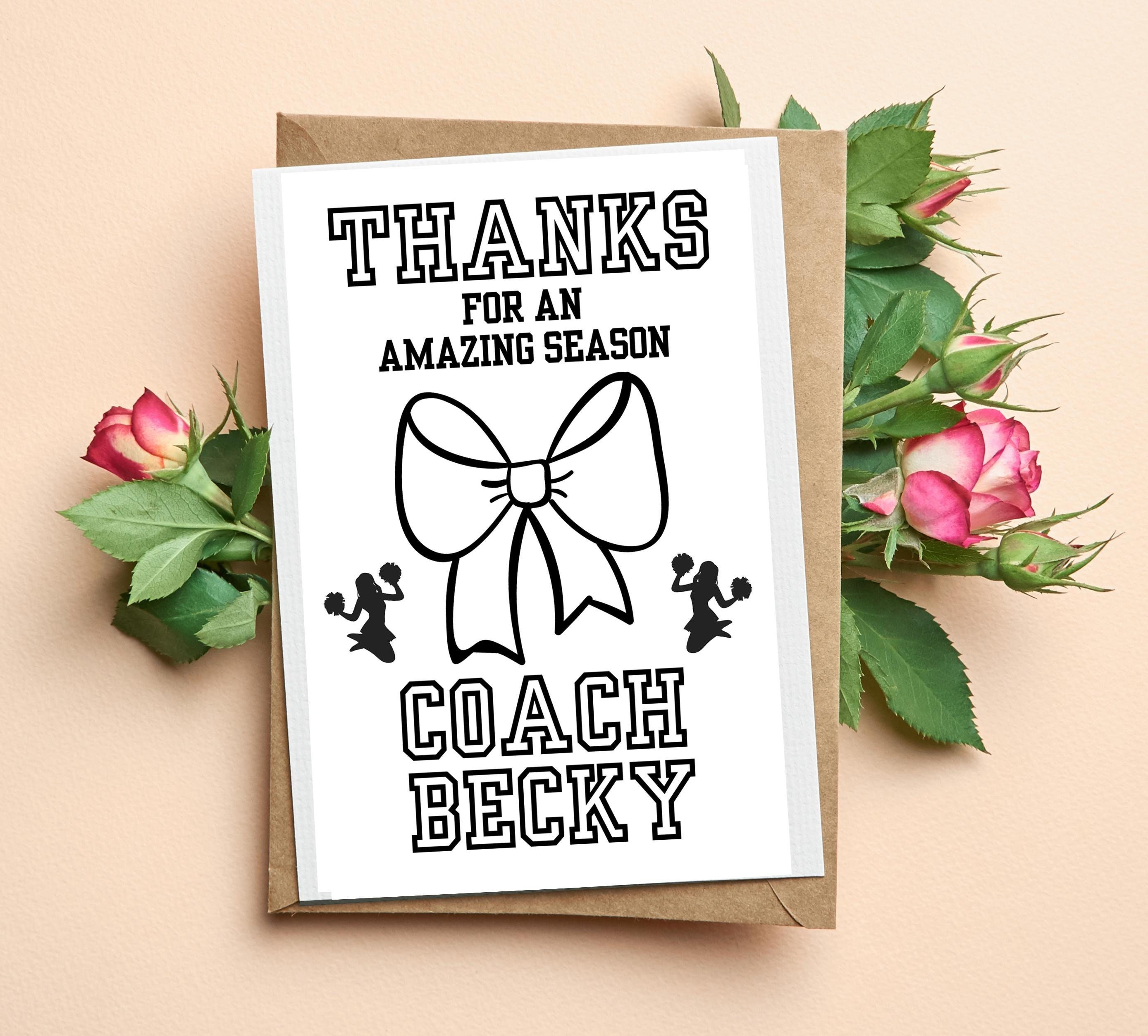 Thank You Coach Card PRINTABLE Coloring Page | PERSONALIZED Thanks ...