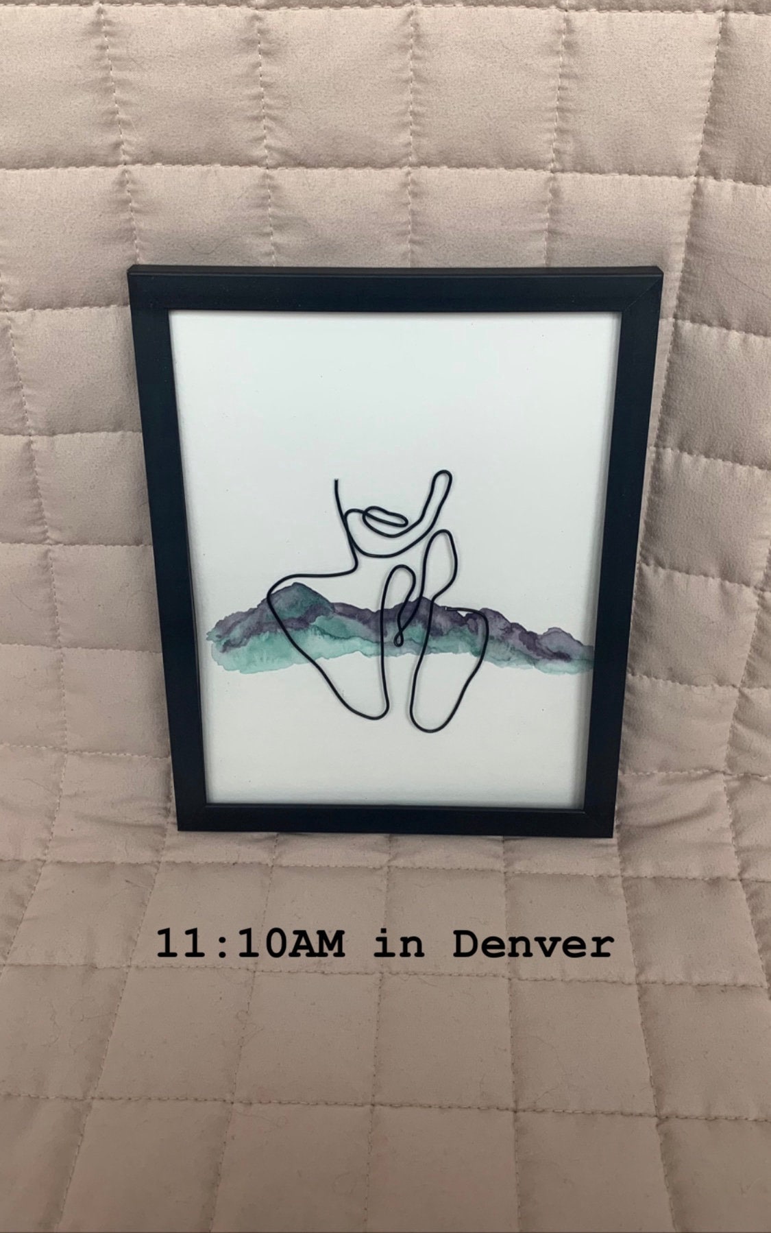 11:10AM | Single Line Wire Art | Line Wall Art | Minimal Line Art ...