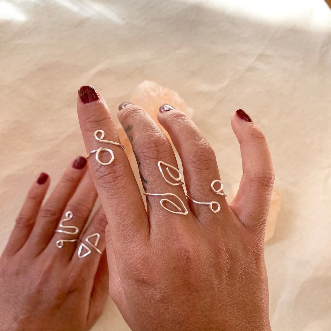 Silver Wire Ring Huggers, Individual or Bundle (5) - Etsy