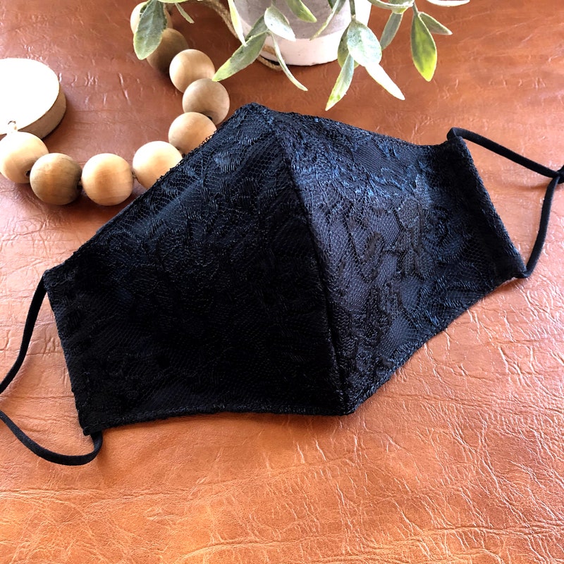 Black Lace Mask - Etsy
