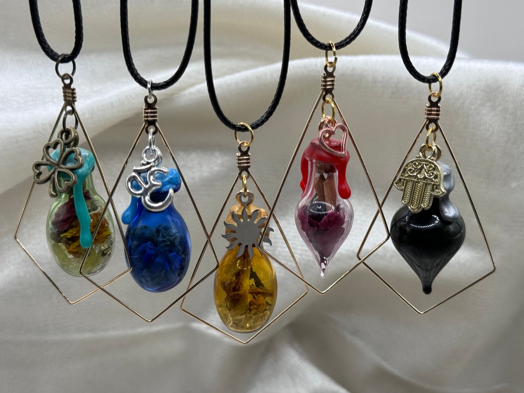 Magical Intentions Collection: Handcrafted Spell Jar Necklaces for ...