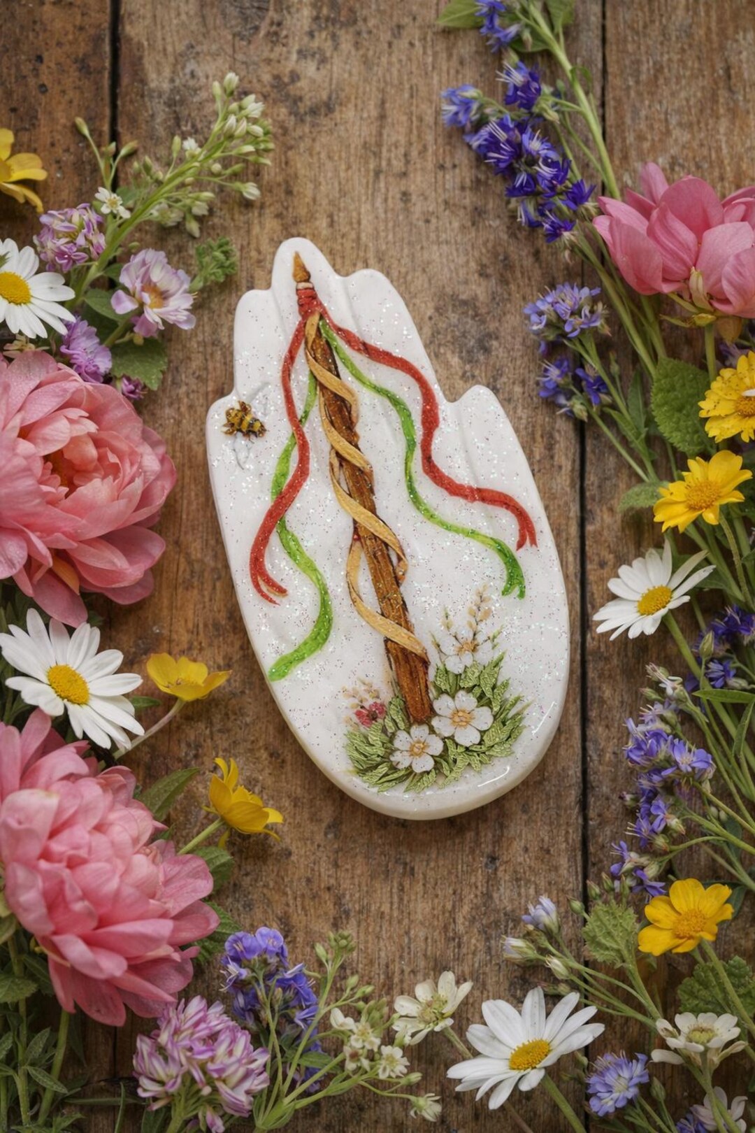 Beltane Palm Altar Piece – Hand-poured Sabbat Offering, Maypole ...