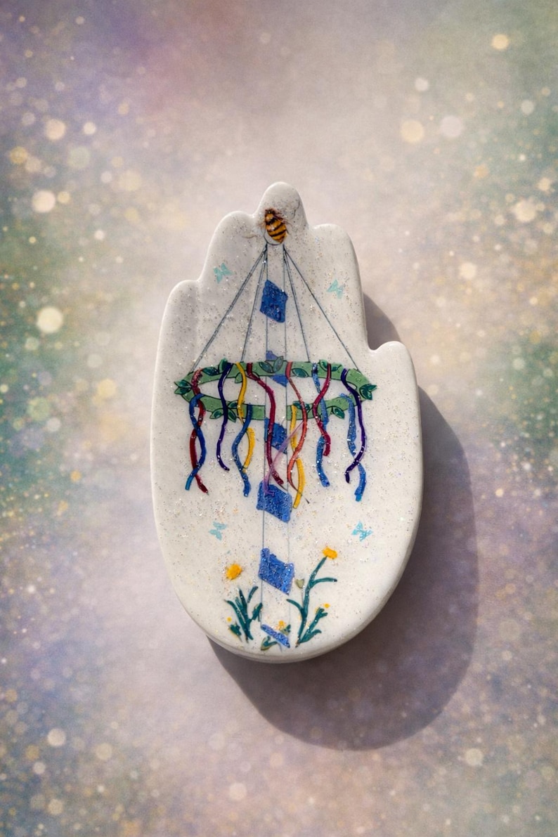 Beltane Palm Altar Piece – Hand-poured Sabbat Offering, Maypole ...