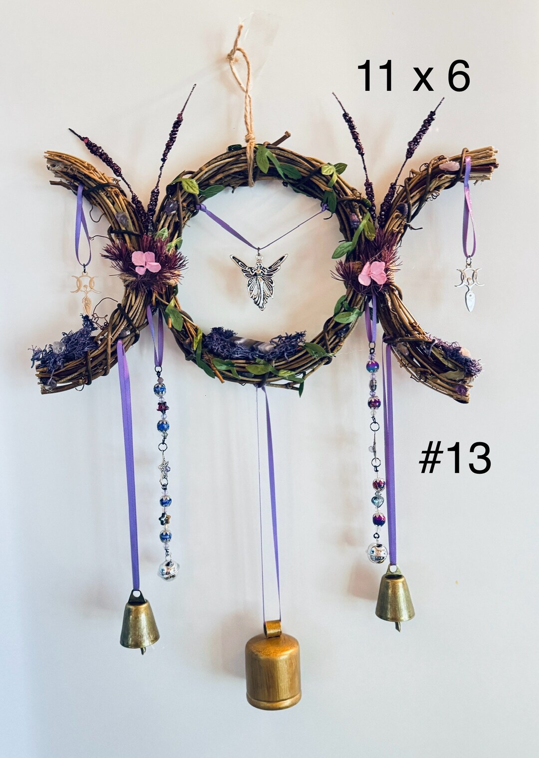Sage Full Moon Handcrafted Magical Witch Bells for Protection Home ...