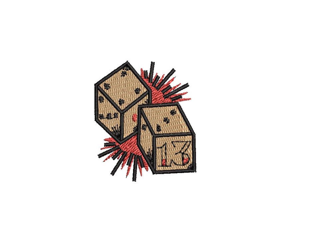 Dice Machine Embroidery File - Etsy