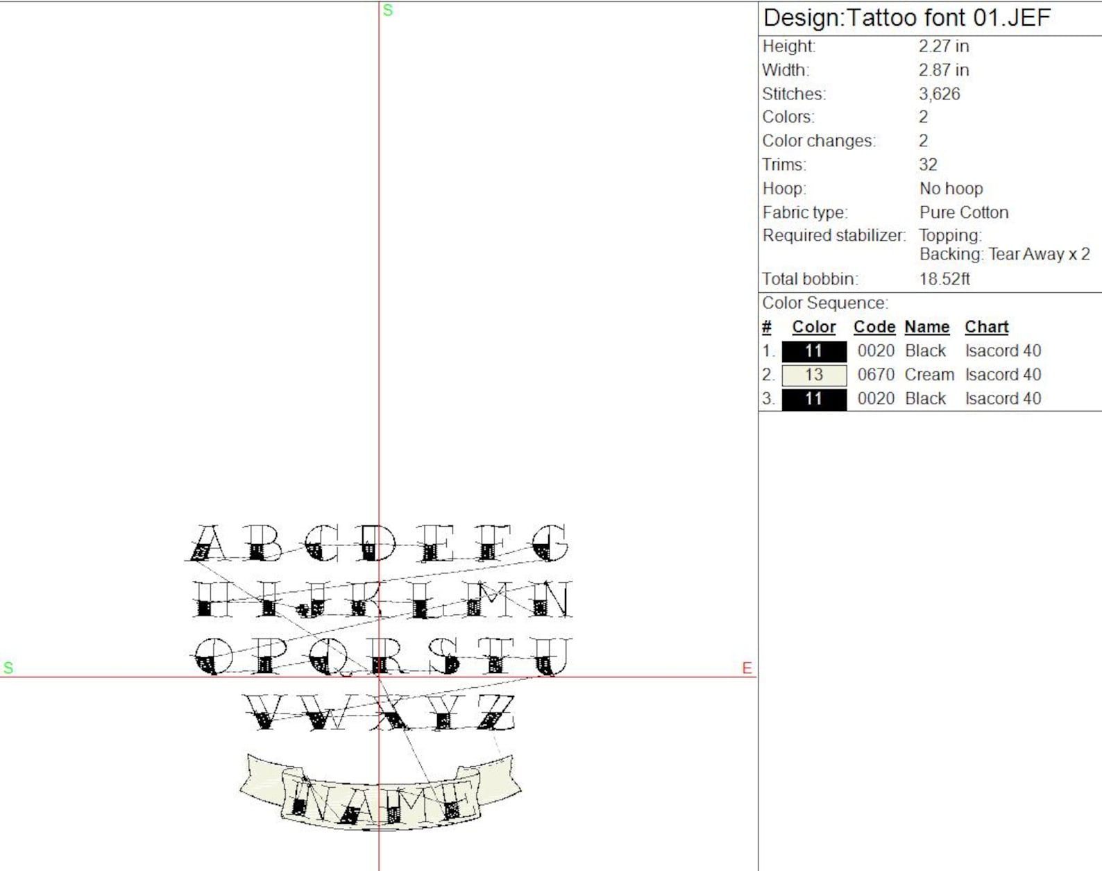 American Traditional Tattoo Embroidery Font - Etsy