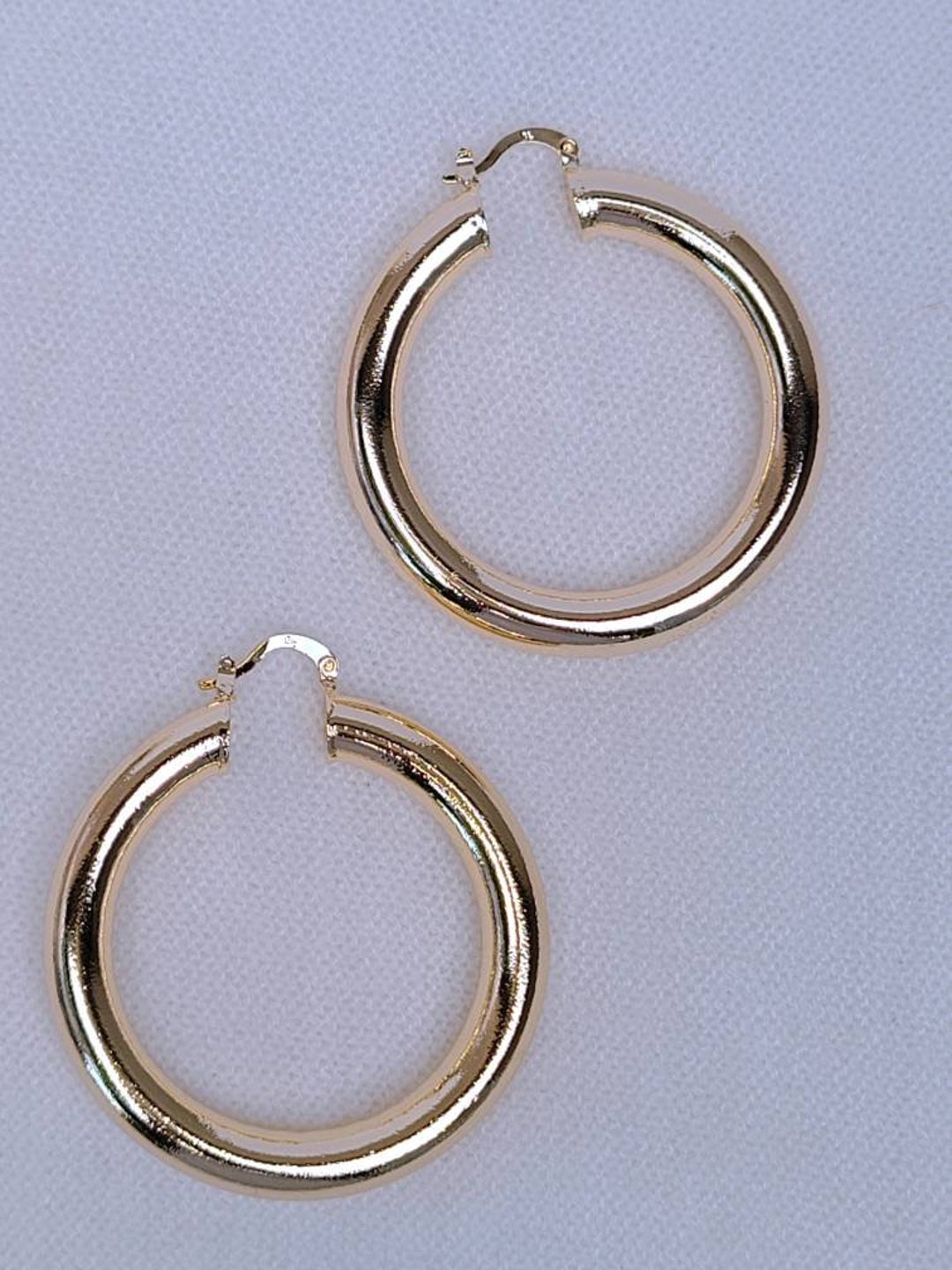 Medium Thick 18k Gold Filled Hoops Small Hoops Chunky gold hoops Big ...