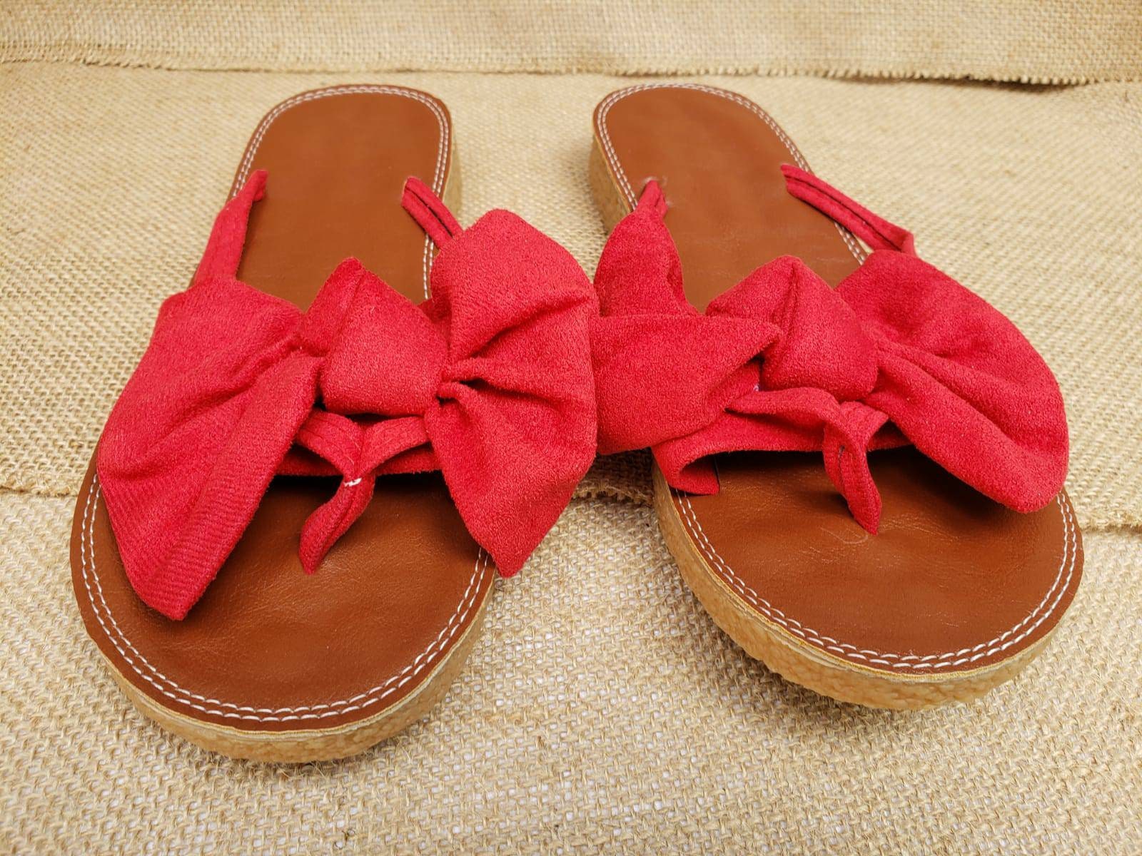 Unique Suede Black Bow Slides Brown Sandal Casual Sandals - Etsy