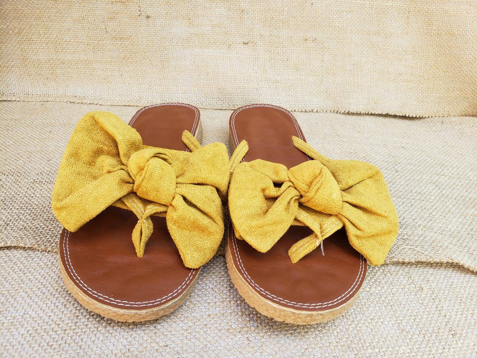 Unique Suede Black Bow Slides Brown Sandal Casual Sandals - Etsy