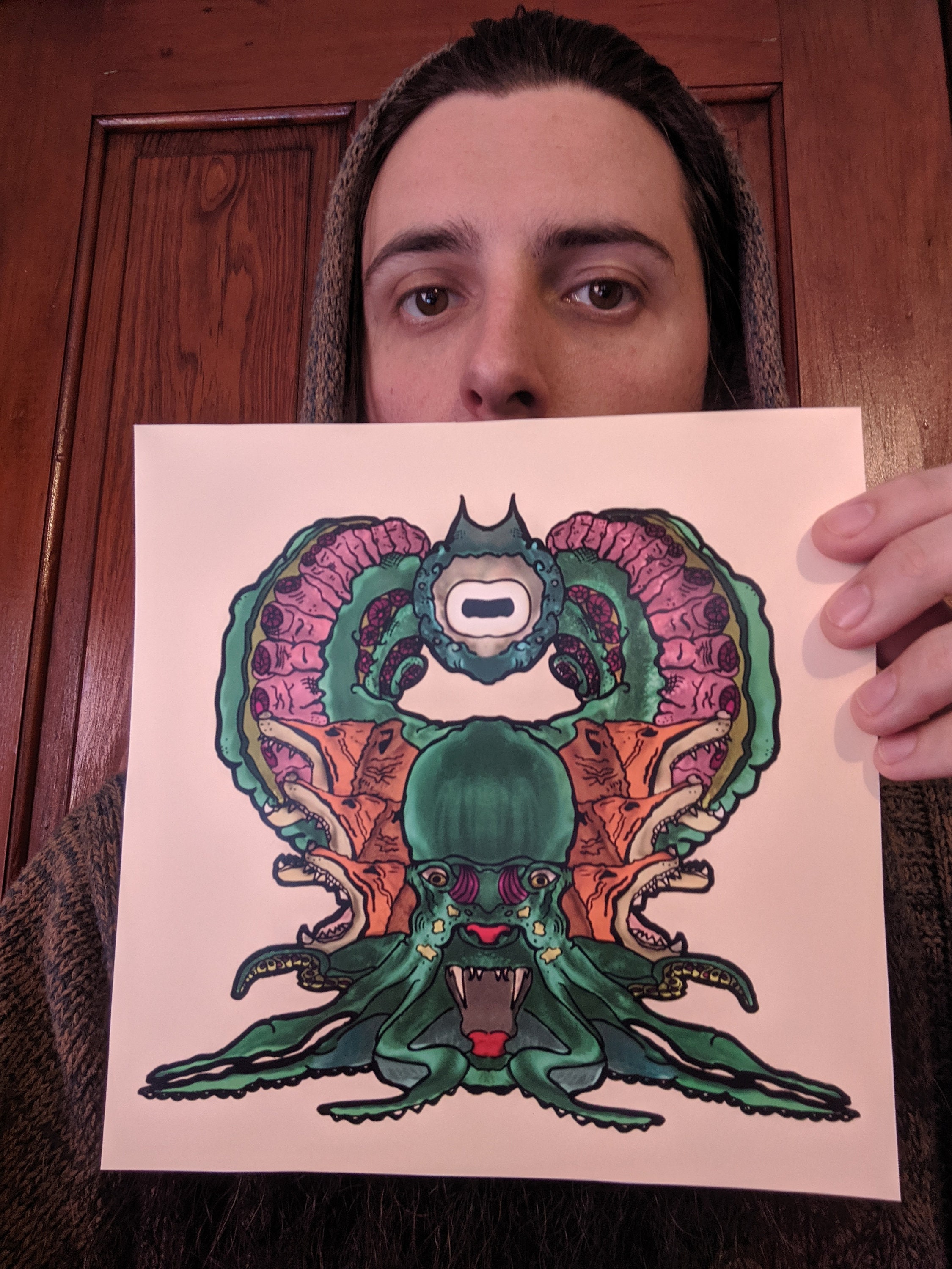 Octofox Print, Illustration Comic Art Drawing Dark Art Fantasy Art ...