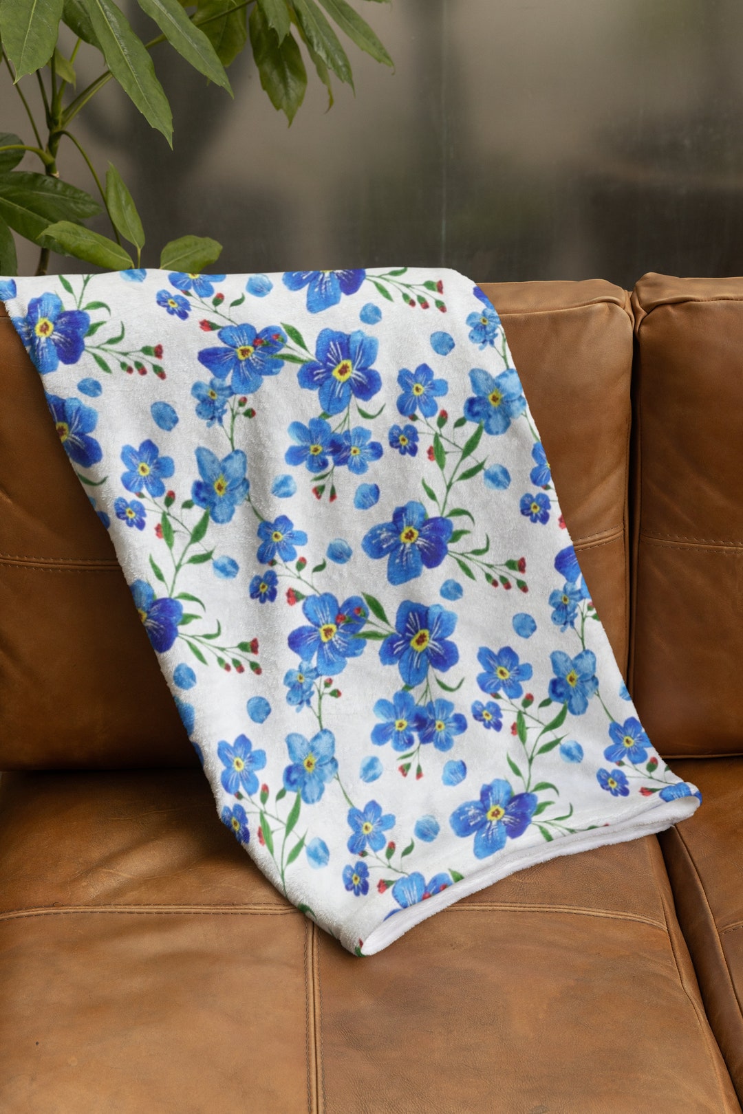 Forget Me Not Plush Blanket - Etsy
