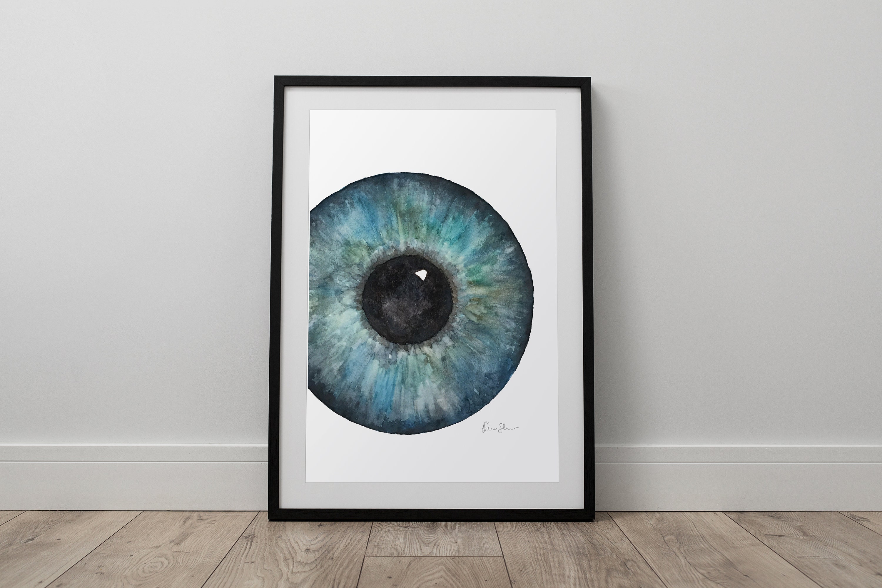 Blue Iris Eye Watercolor Print Ophthalmology Art Optometry | Etsy