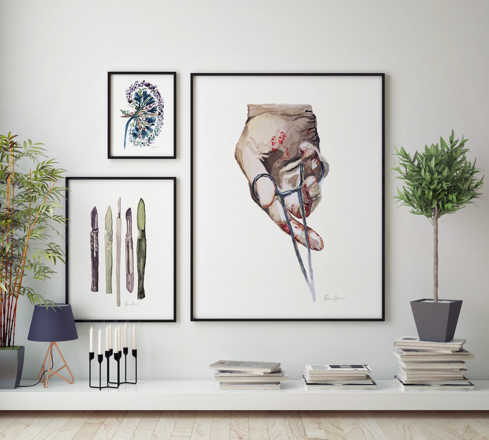 Surgeon Hand Watercolor Print Surgery Art Abstract Anatomy - Etsy