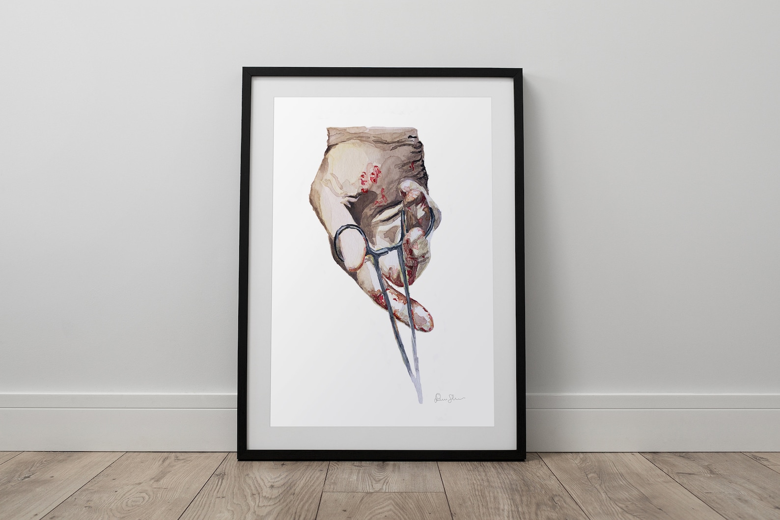 Surgeon Hand Watercolor Print - Surgery Art - Abstract Anatomy Art ...