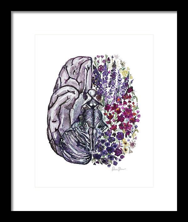 Floral Brain Watercolor Print Abstract Brain Neurosurgery | Etsy