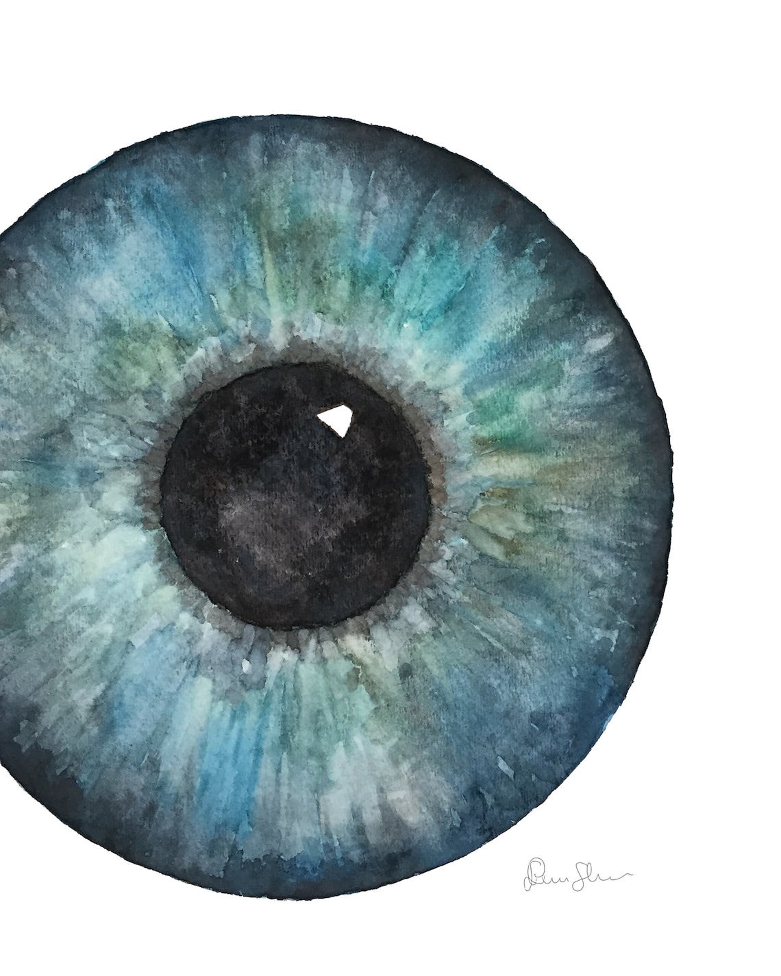 Blue Iris Eye Watercolor Print - Ophthalmology Art - Optometry Art ...