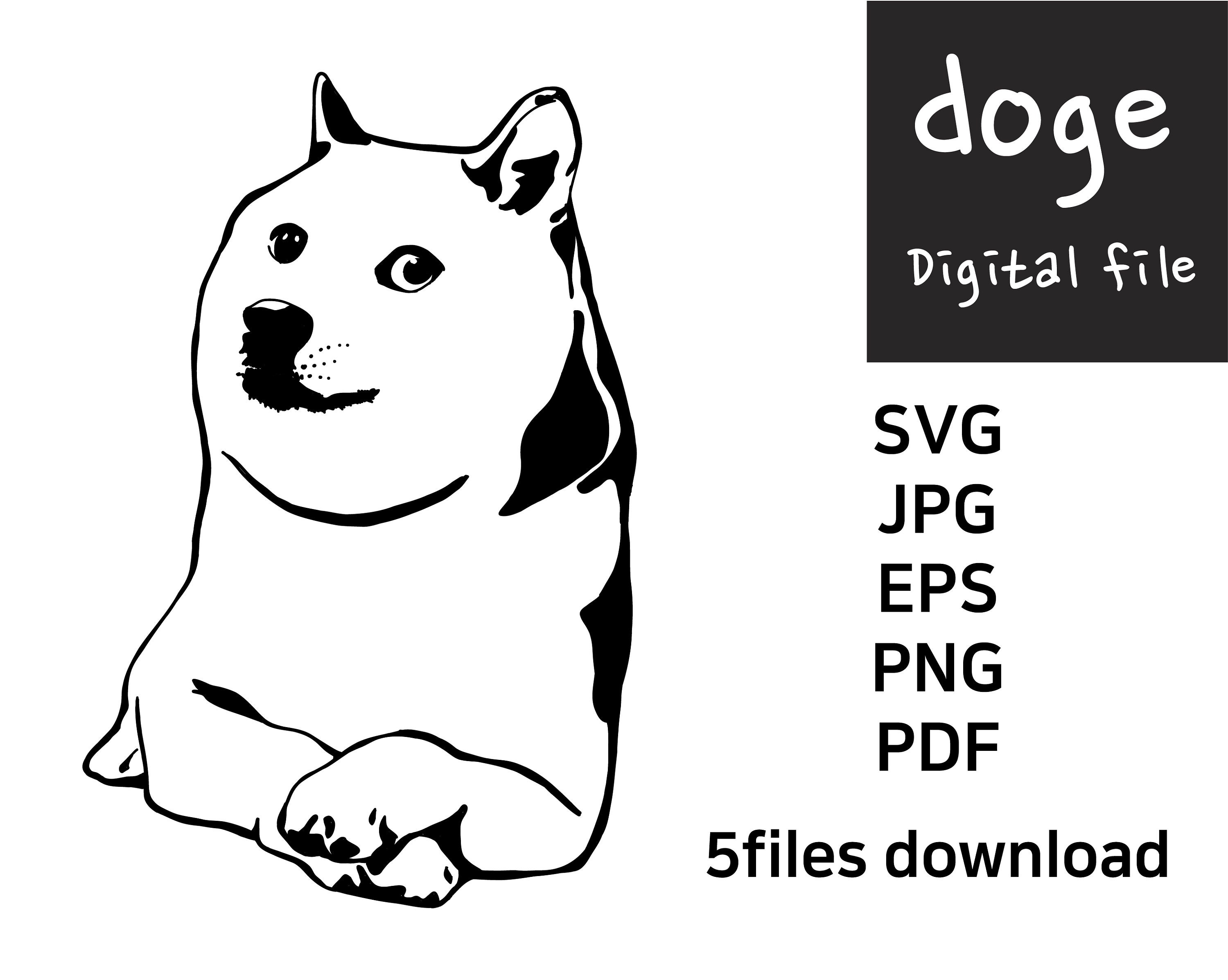 Doge Black And White