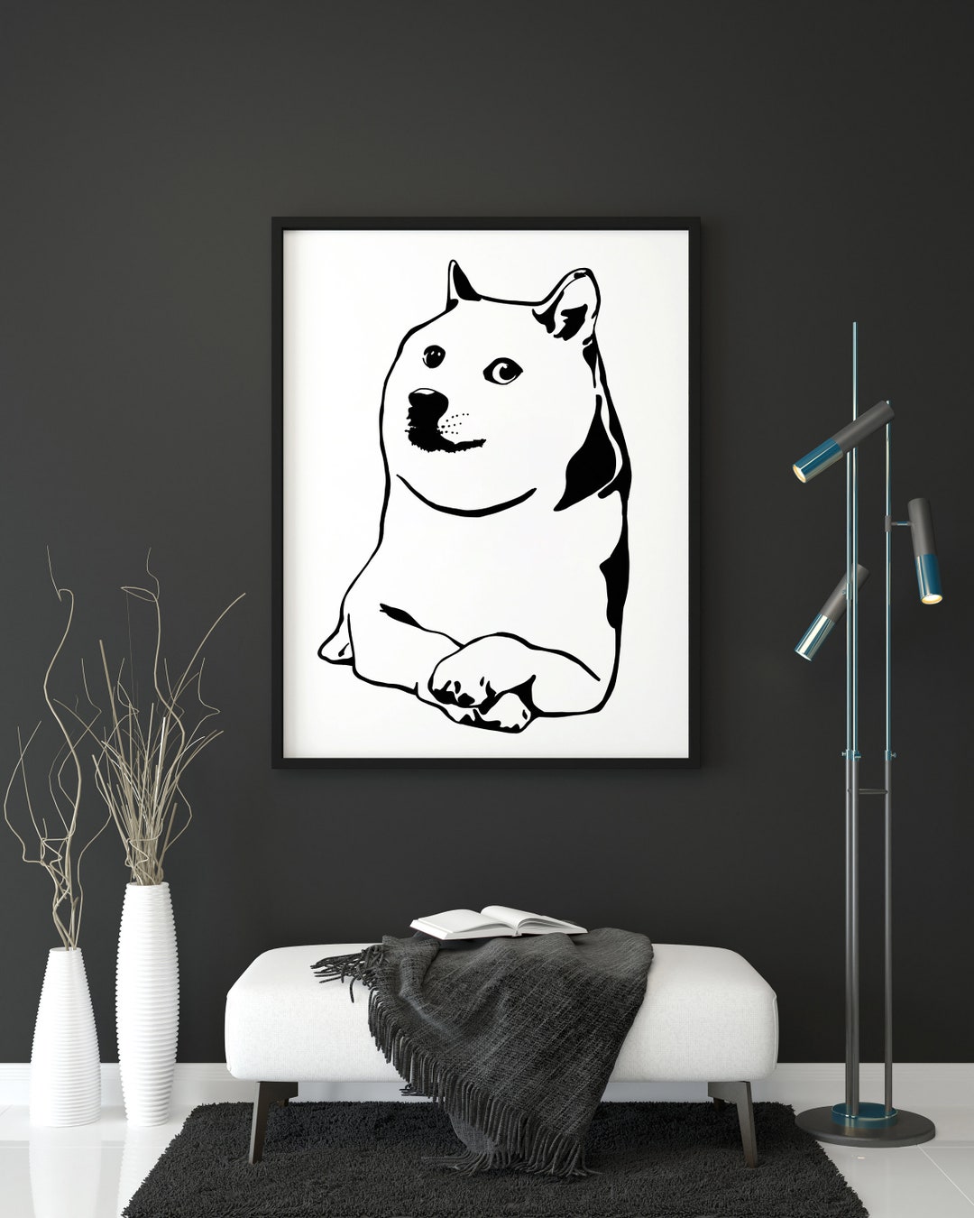 The Doge Watching Poster Printable Art, JPG Digital Download - Etsy