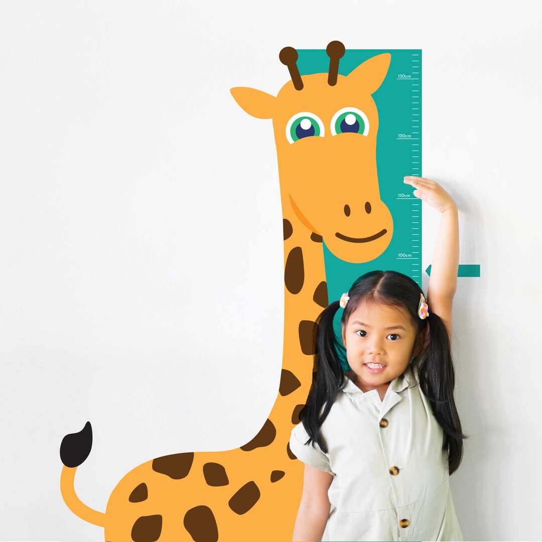 Giraffe Height Chart Decal - Great and Fun Educational Tool for Kids ...