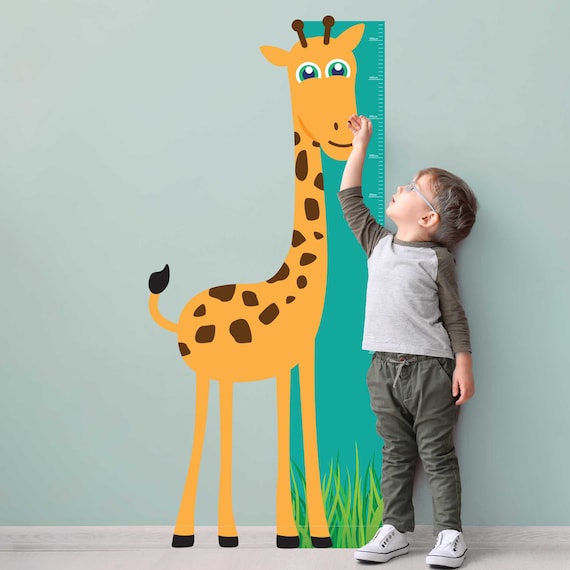 Giraffe Height Chart Decal Great and Fun Educational Tool | Etsy
