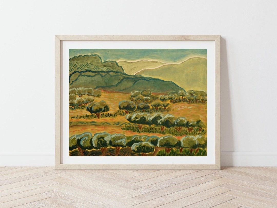 Texas Landscape Art Print Texas Wall Art Texas Hill - Etsy