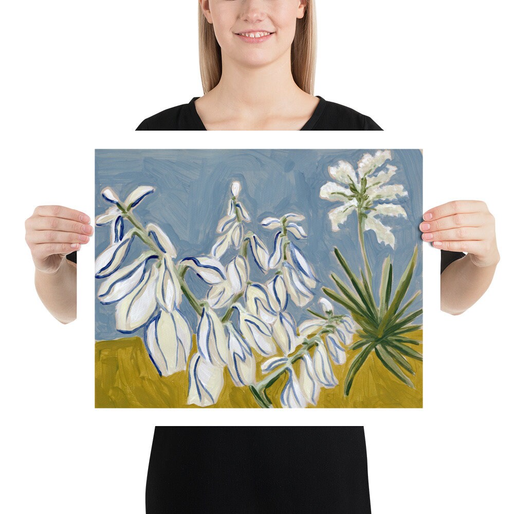 Yucca Plant Painting Succulent Art Print Agave Wall Art | Etsy