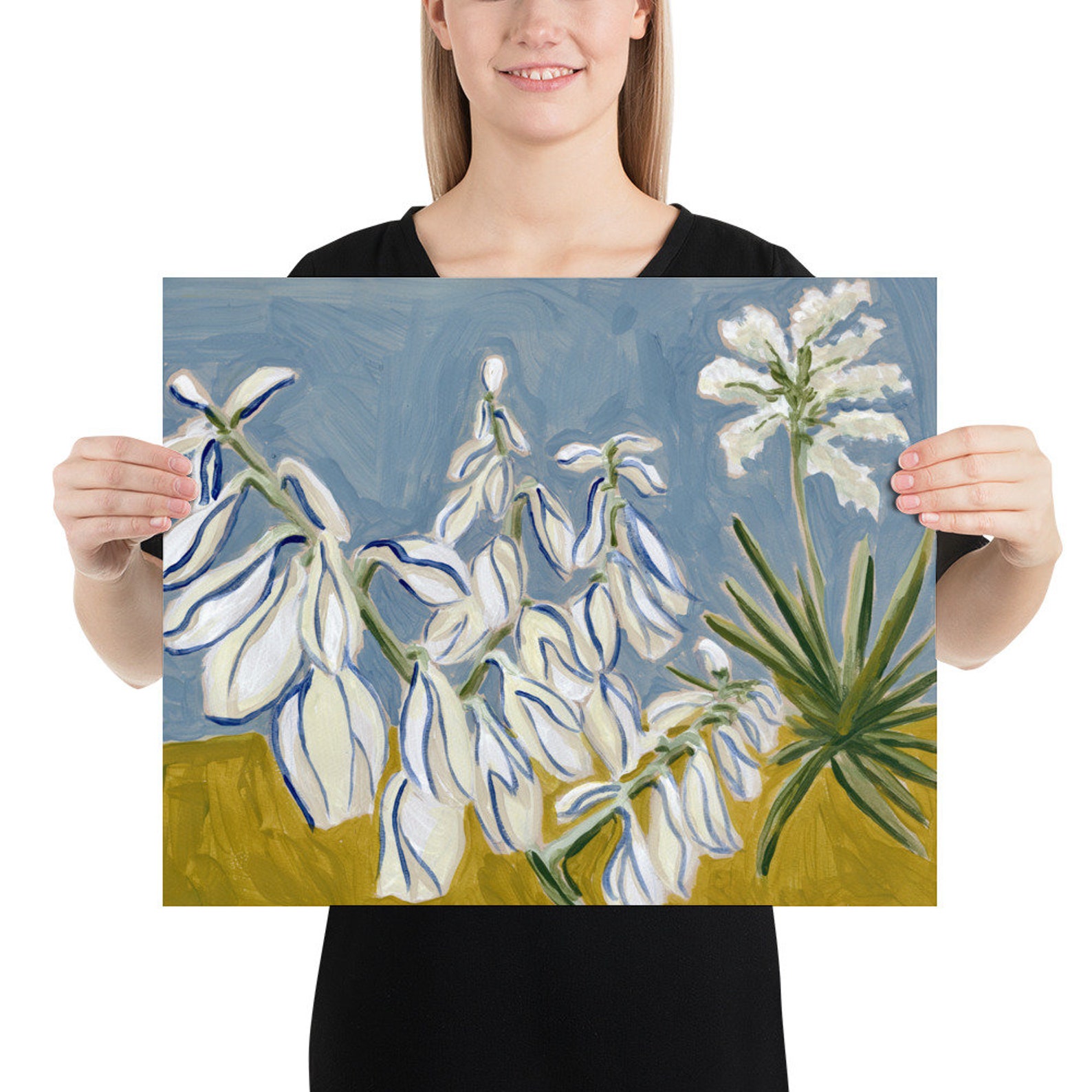 Yucca Plant Painting Succulent Art Print Agave Wall Art - Etsy