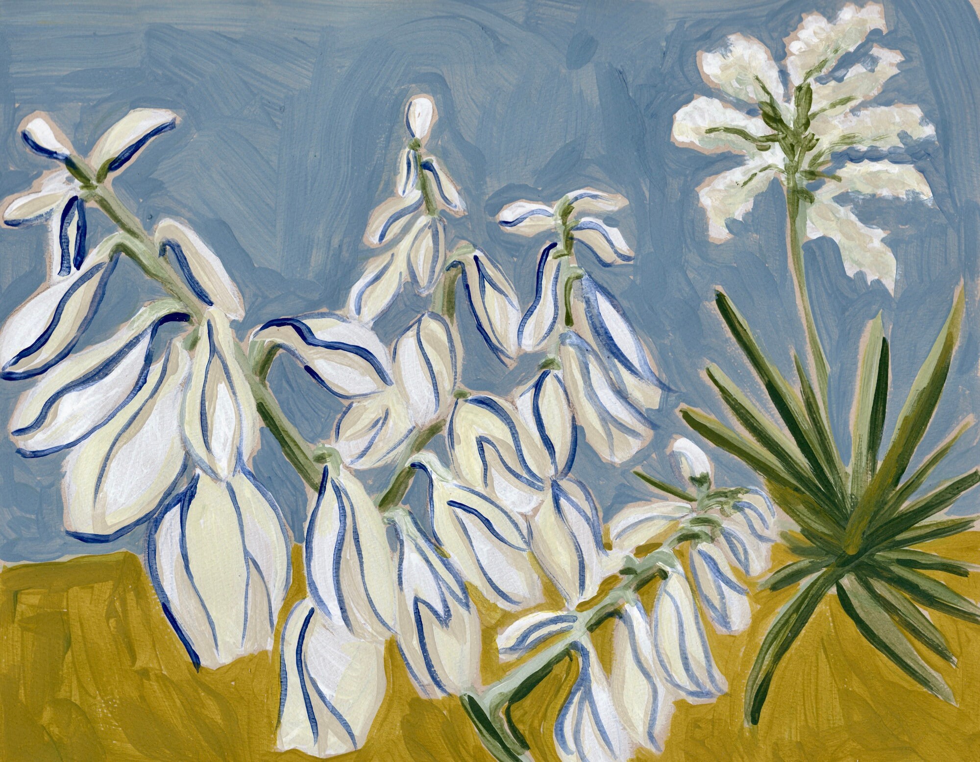 Yucca Plant Painting Succulent Art Print Agave Wall Art - Etsy