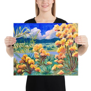 Chamisa Plant Print Southwestern Desert Landscape New Mexico Texas ...