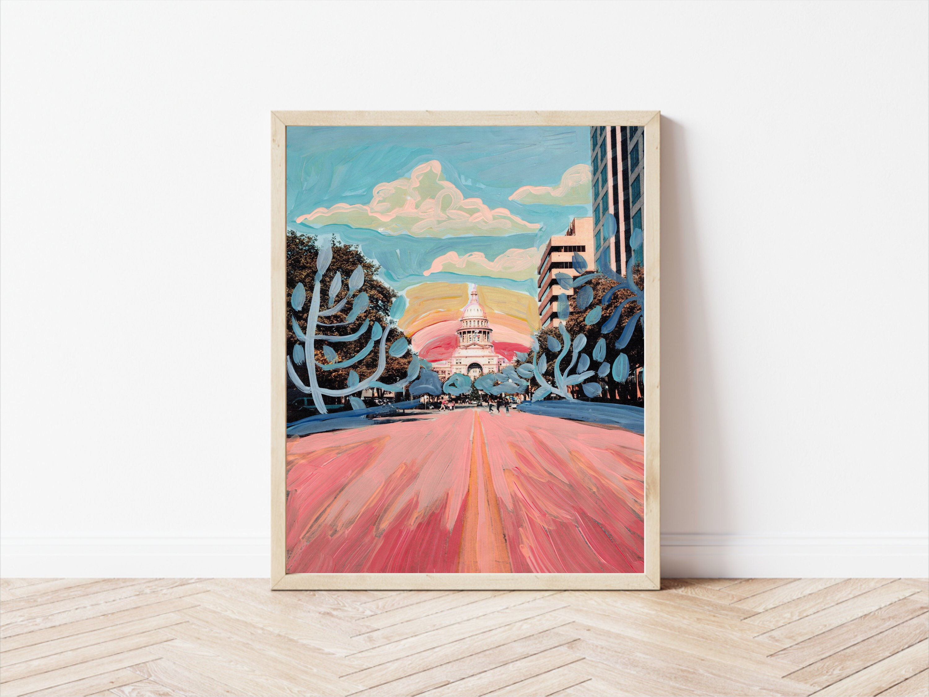 Austin Texas Print Austin Poster Austin Painting Austin - Etsy