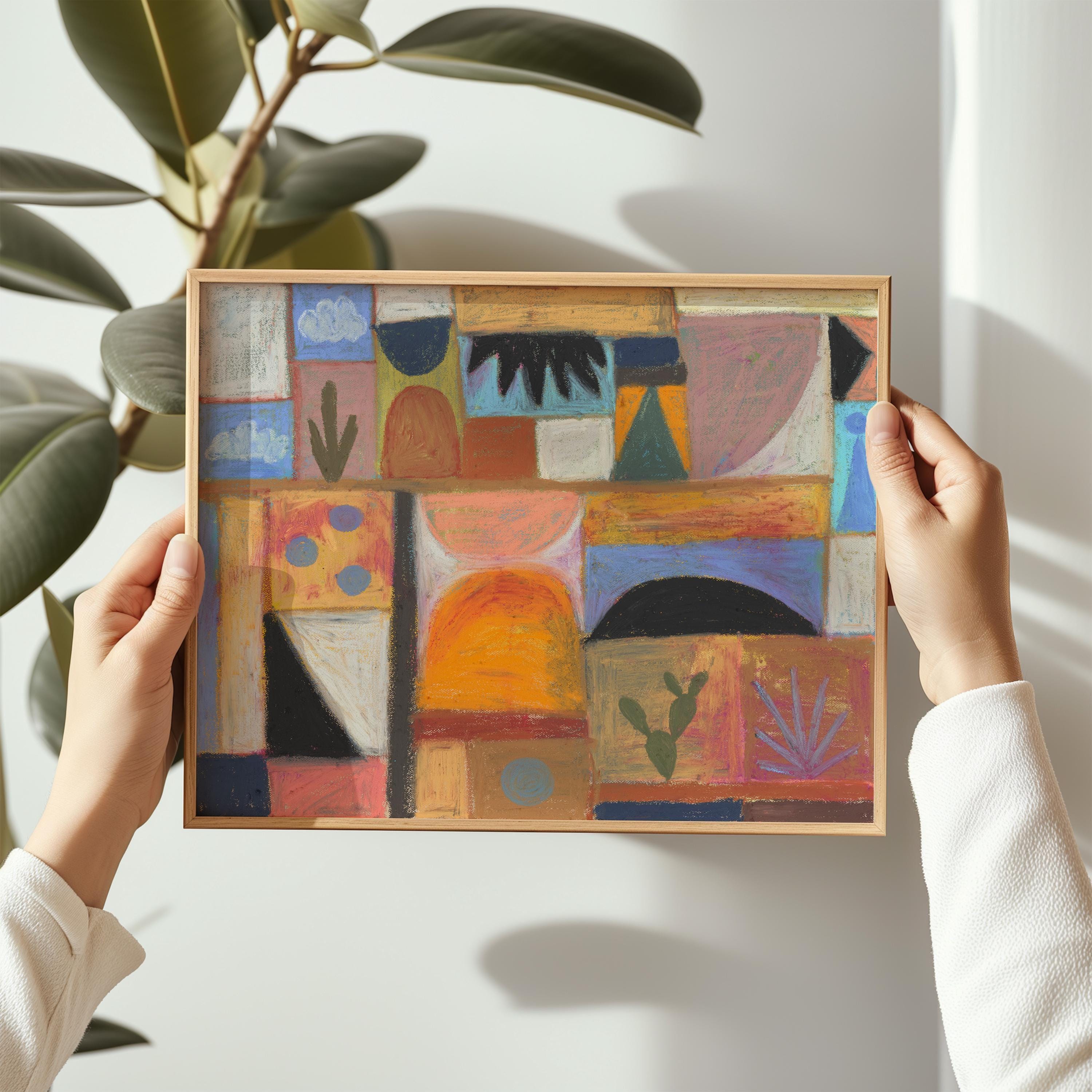 Vintage Desert Collage Art Print: Mid-century Modern Western Decor - Etsy