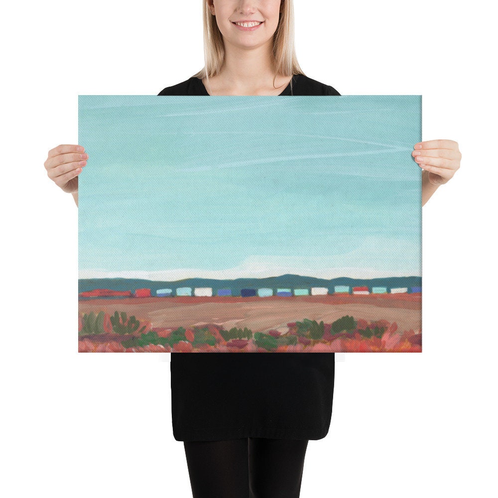 Southwestern Canvas Print West Texas Art Marfa Wall Decor | Etsy