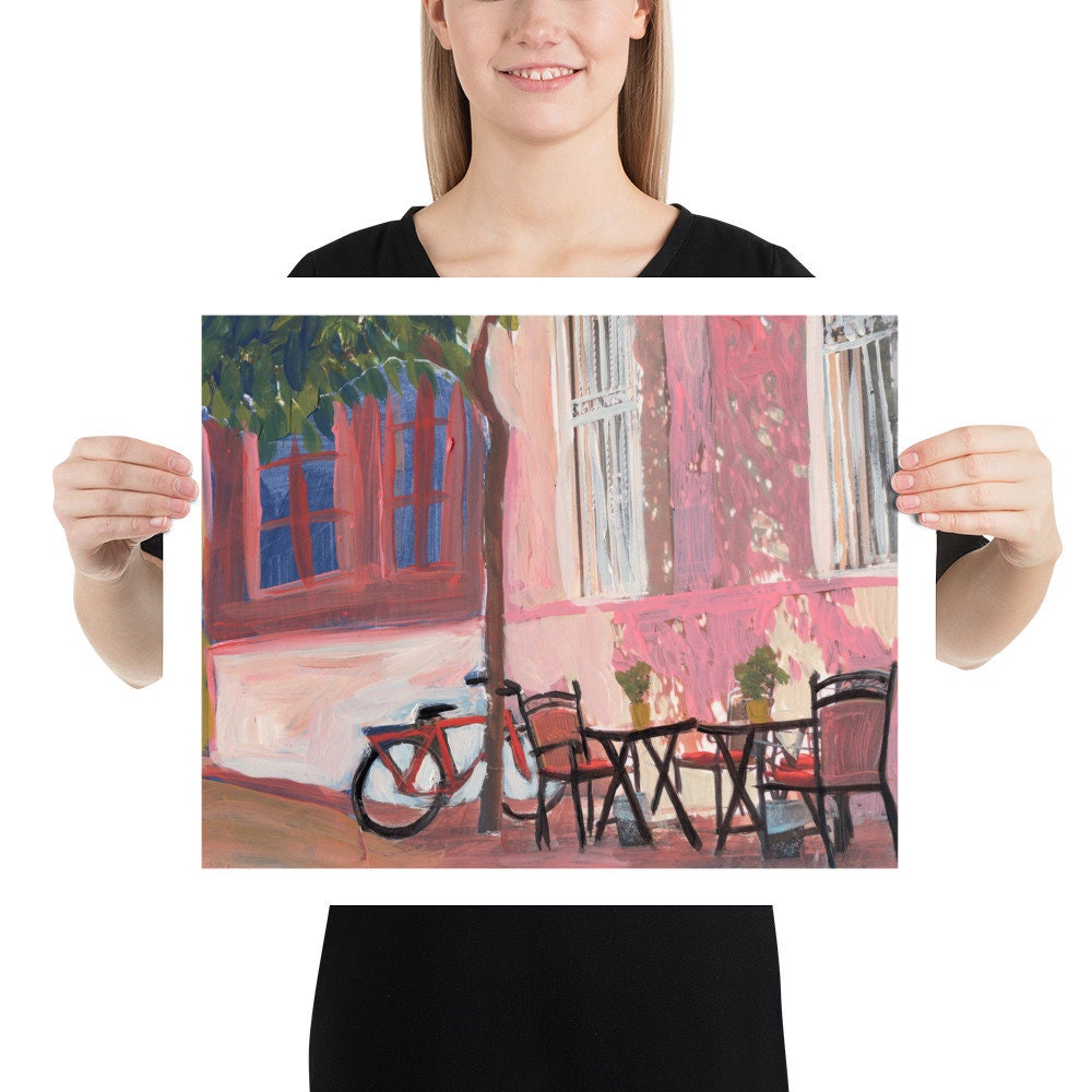 France Bicycling Art Print Vintage French Travel Poster | Etsy