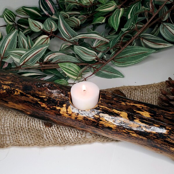 Log Tea Light - Etsy