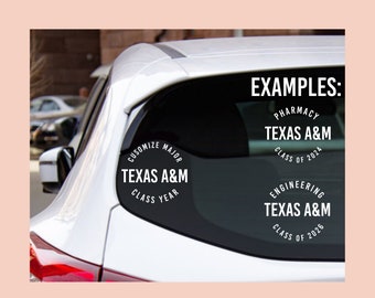Texas A&m Vinyl Decal - Etsy