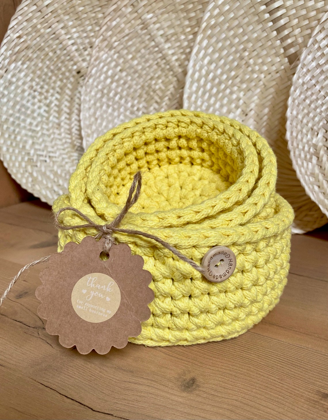 Crochet BASKET / Crochet Basket SET 3in1 / Storage BASKET / Deco Basket ...