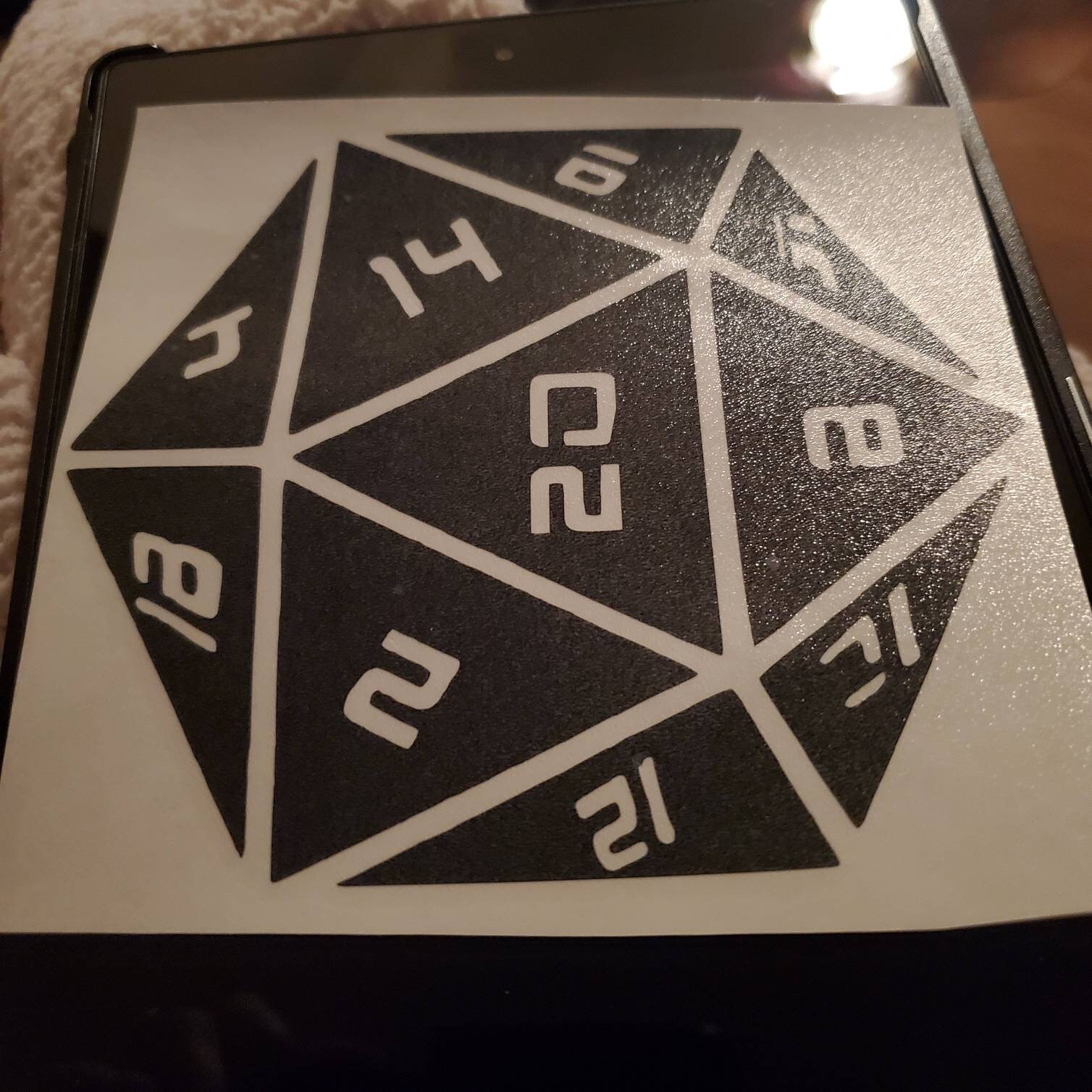 20 Sided Die Dice Sticker Vinyl Decal for Indoor or Outdoor - Etsy