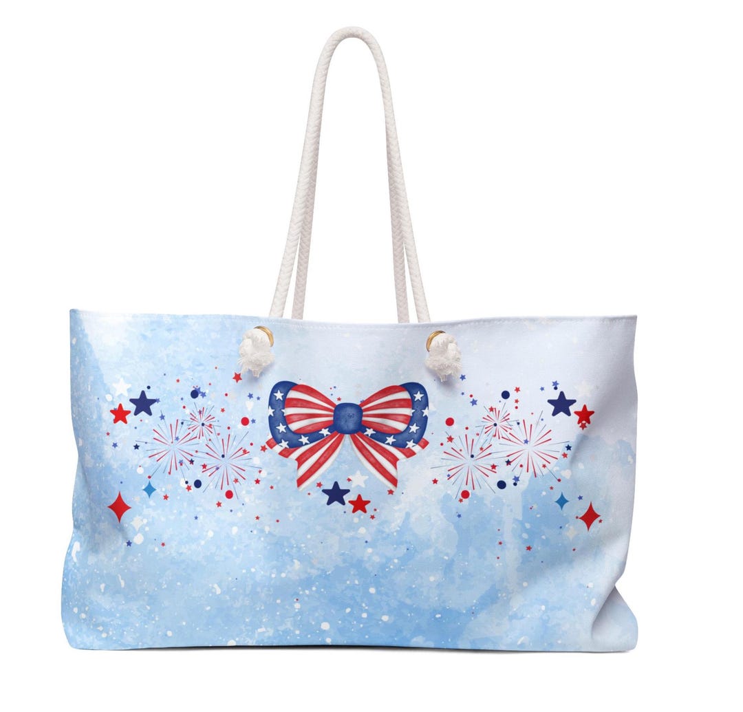 Patriotic Weekender Bag: Fourth of July Travel Tote - Etsy
