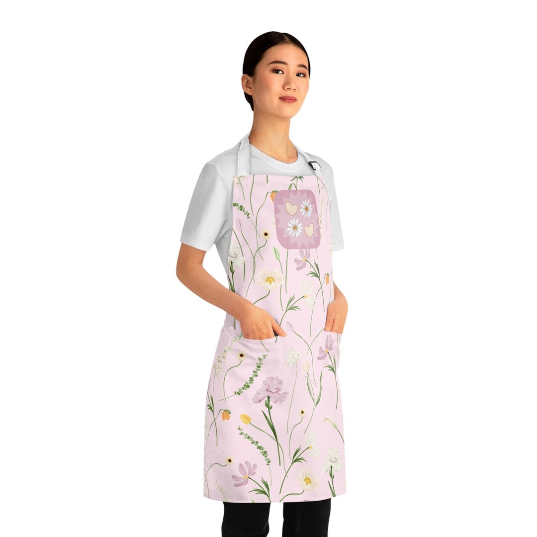Wildflower Apron With Poppy and Iris Woman's Apron AOP - Etsy