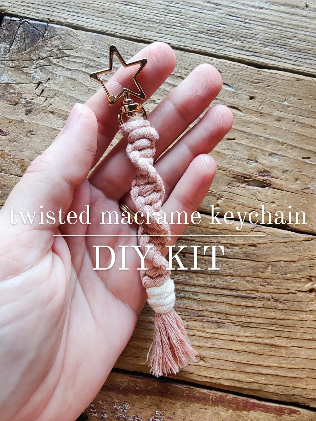Twisted Macrame Keychain DIY Kit | Skill Level: Beginner - Etsy