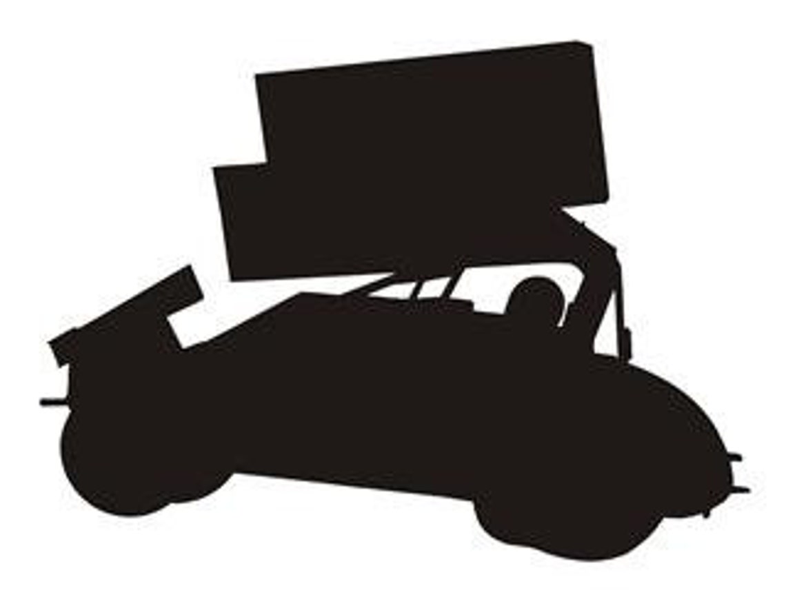 Winged Sprint Car V2 Race Racing Racecar Sticker Decal - Etsy