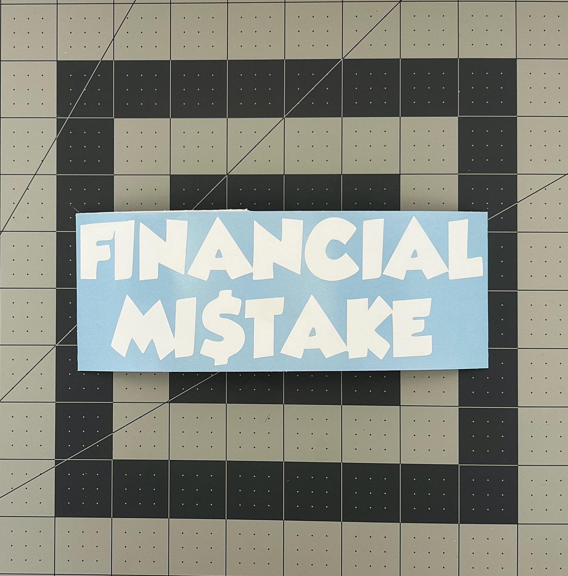 Financial Mistake V1 JDM Funny Sticker Decal - Etsy