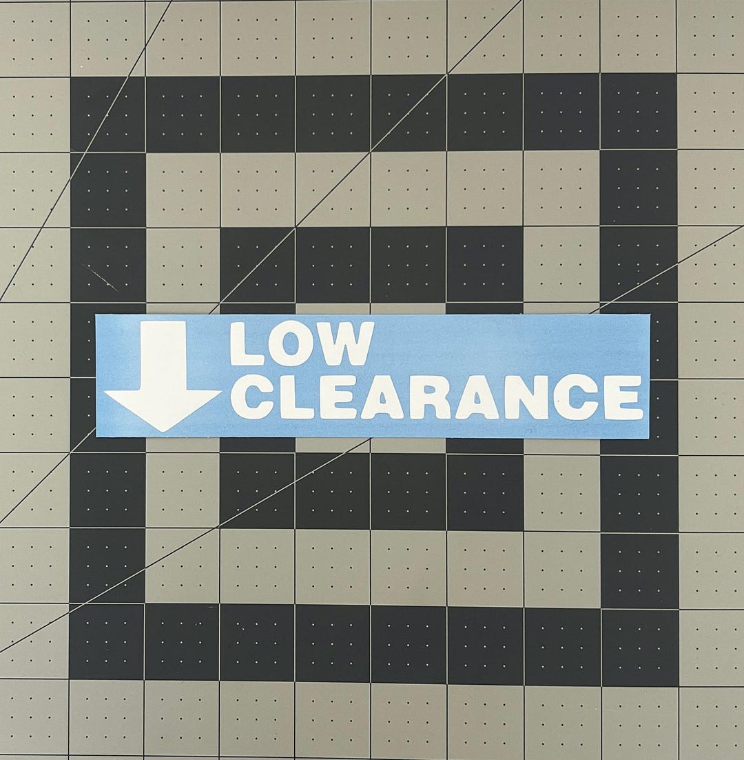 Low Clearance JDM Car Sticker - Funny Lowered Stance Decal - Etsy