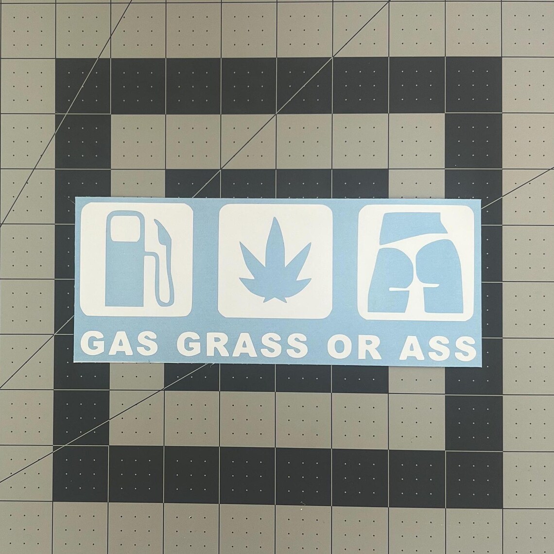 Gas Grass or A** V1 JDM Funny Sticker Decal - Etsy