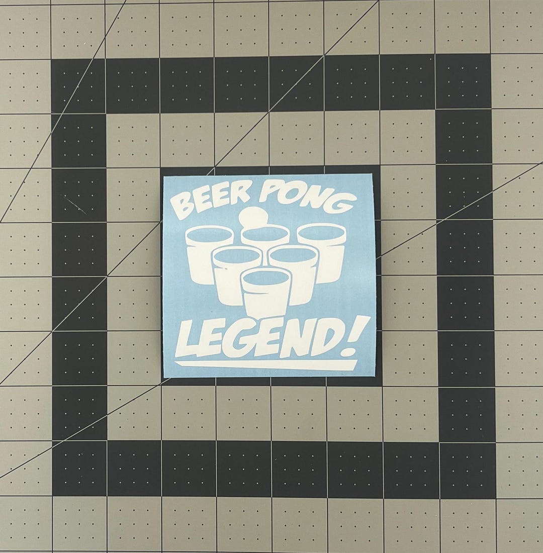 Beer Pong Legend Drinking Beer Sticker Decal - Etsy