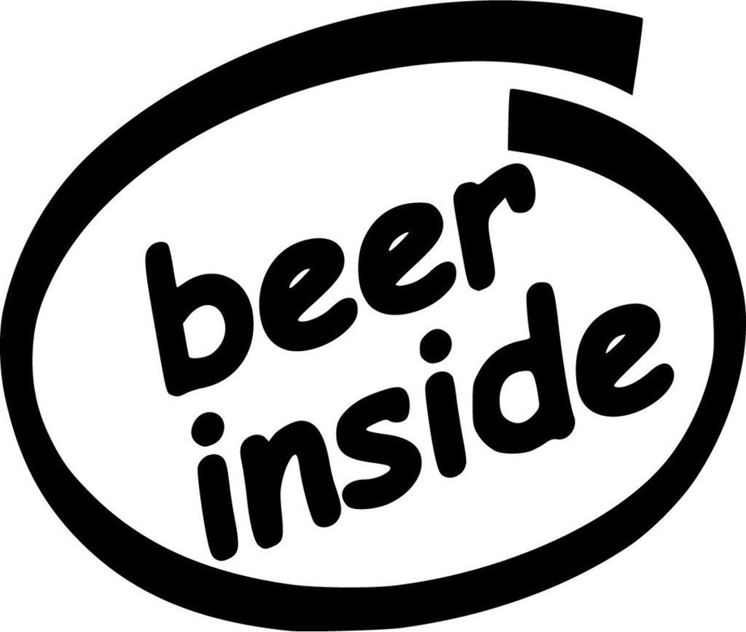 Beer Inside Drinking Beer Funny Sticker Decal - Etsy